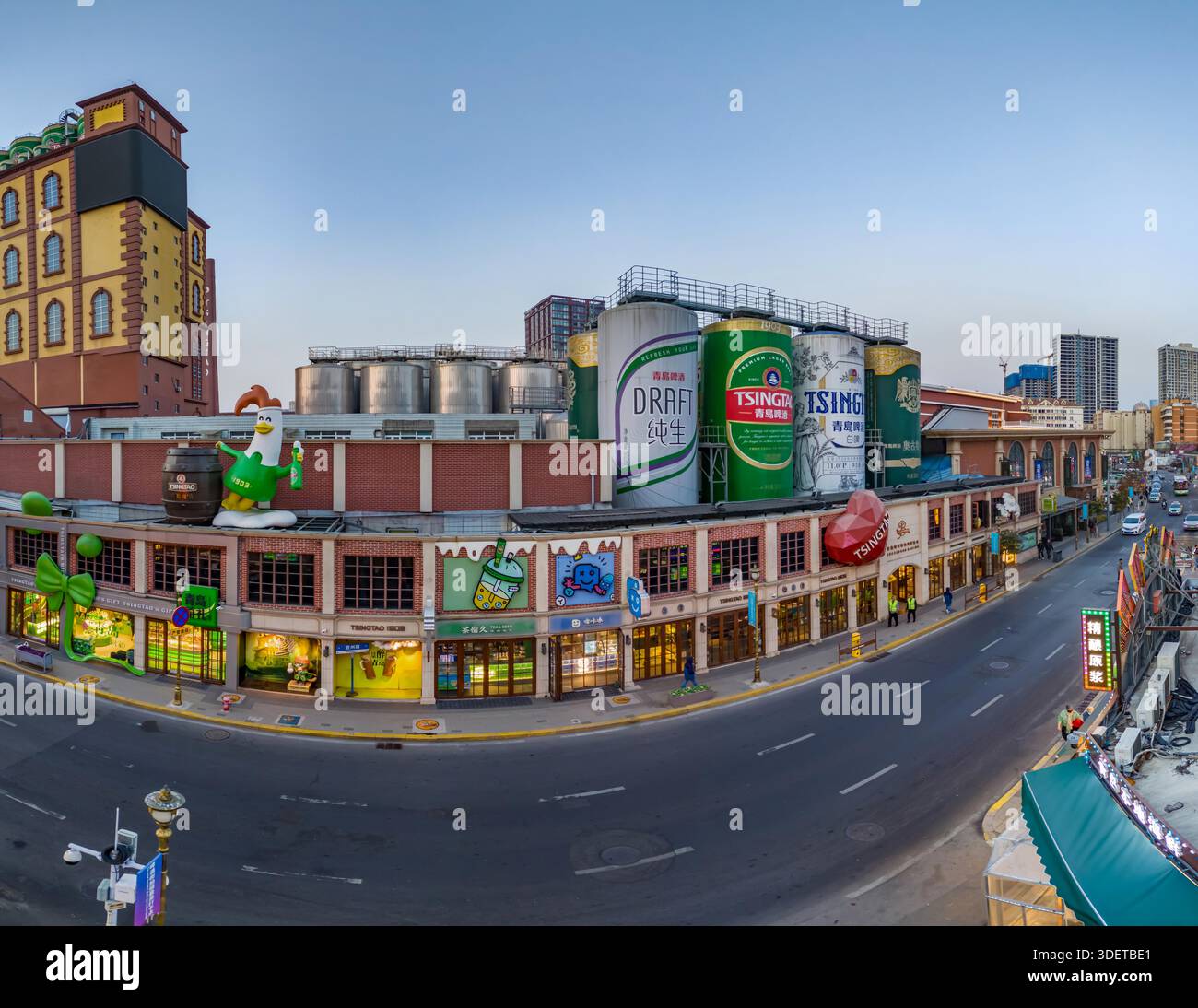 Aerial photo shows the Qingdao Beer Museum in Qingdao City, east China ...
