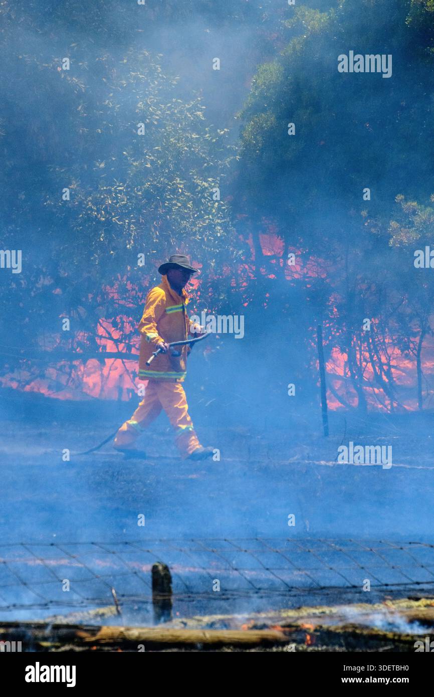 Melbourne, Australia. 09th Jan, 2026. Fires and firefighting efforts ...
