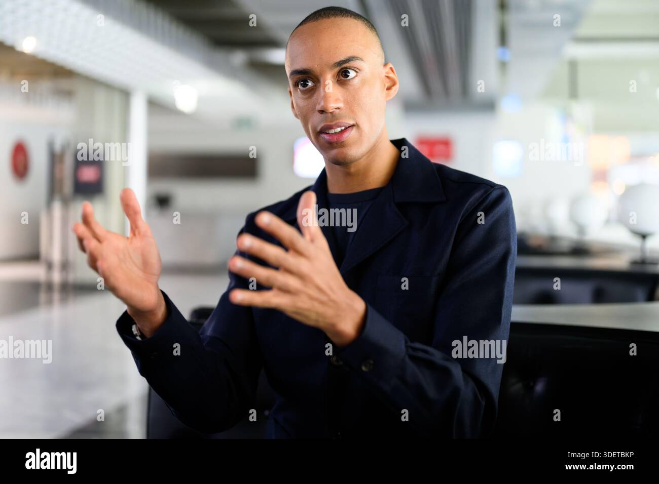 ORF journalist Stefan Lenglinger, on Monday, 22 December 2025, during ...