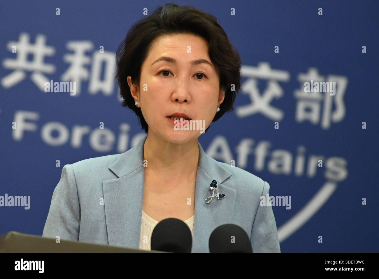 Peking, China. 09th Jan, 2026. Mao Ning, spokesperson for the Chinese ...