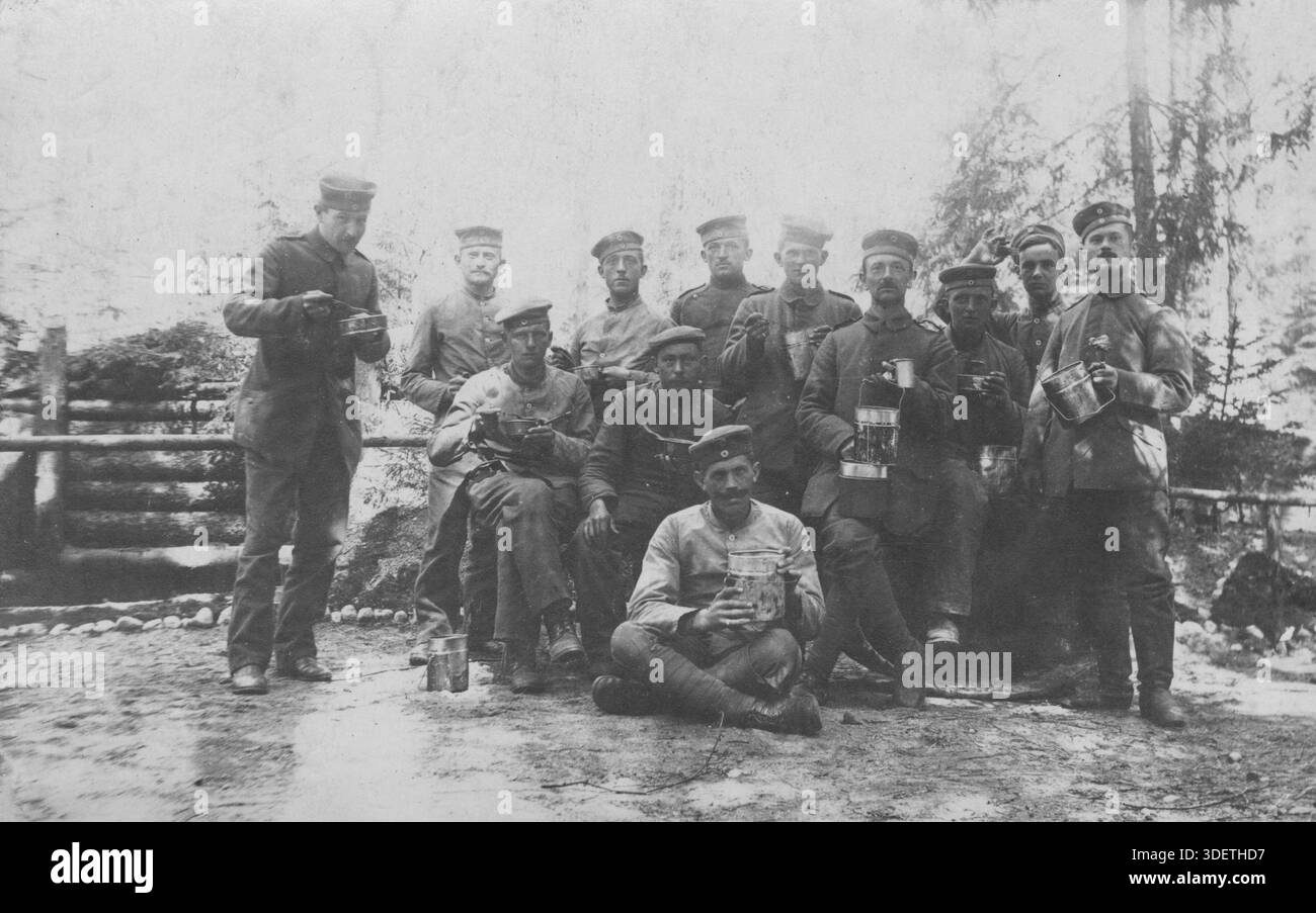 German soldiers pose for a photographer on the Eastern Front during the ...