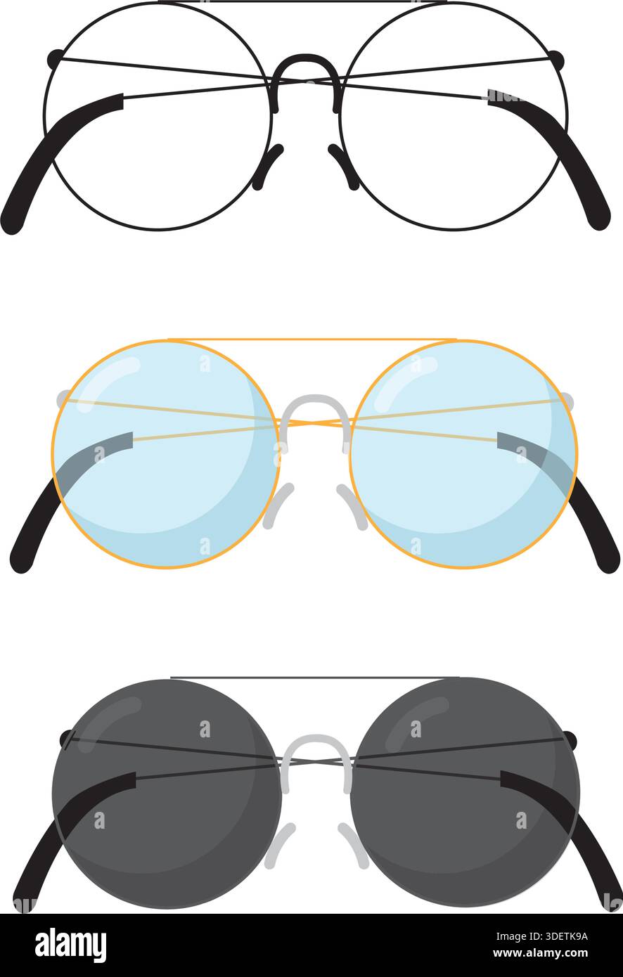 nerd glasses with lens isolated. vector illustration Stock Vector Image ...