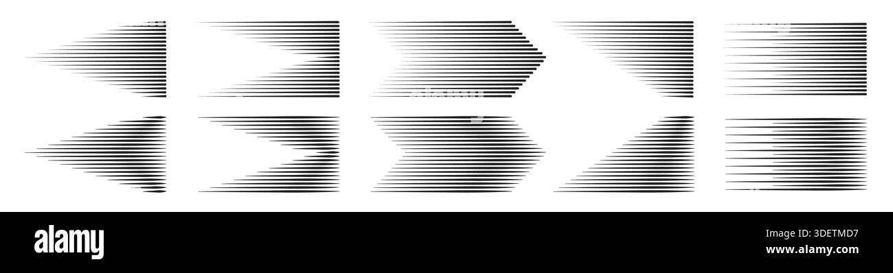 Speed lines collection. Set of motion effects Stock Vector Image & Art ...