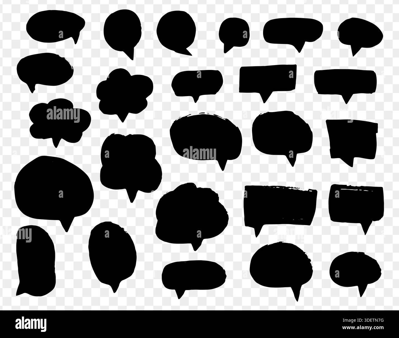 Comic cute speech bubble Black and White Stock Photos & Images - Alamy