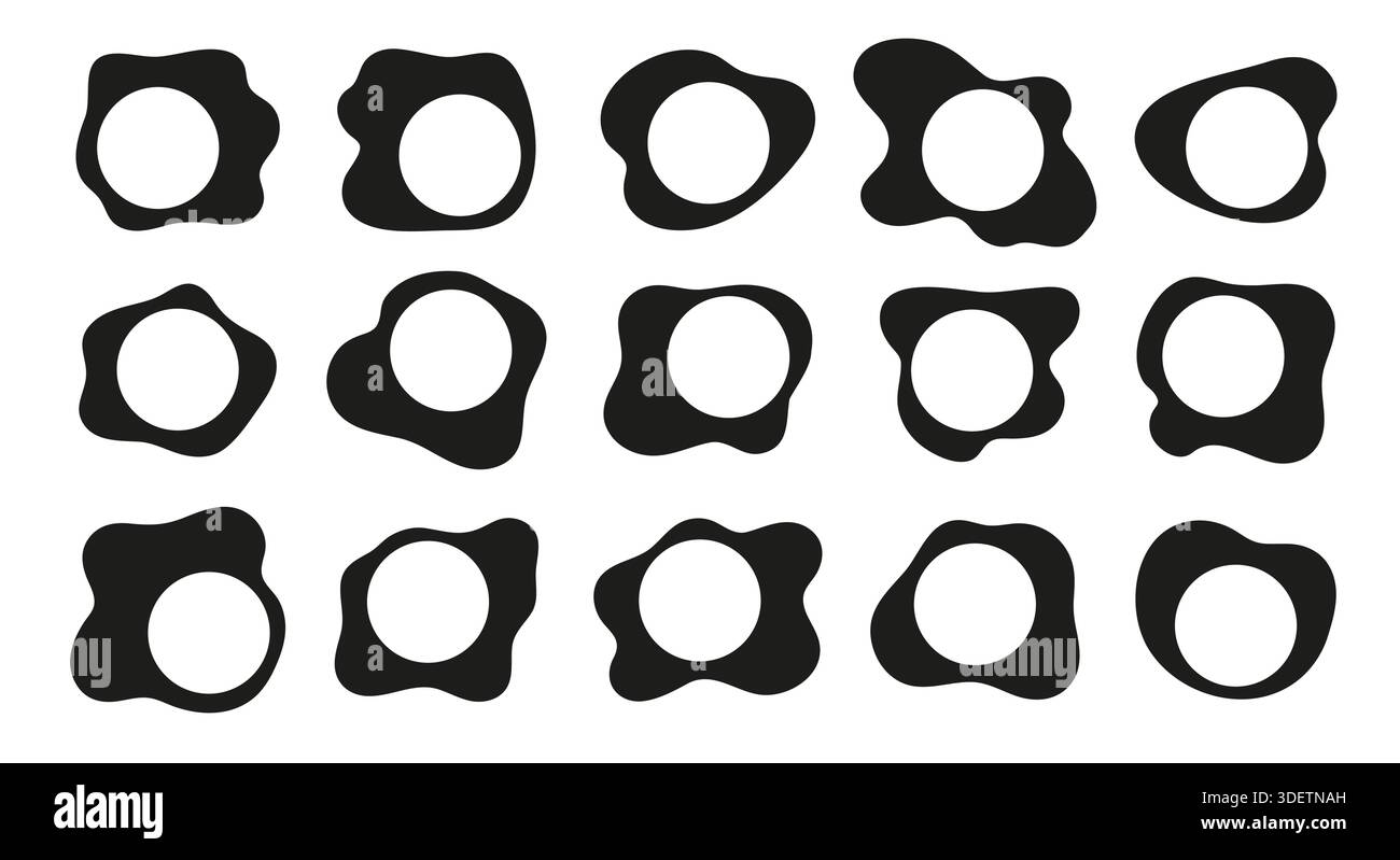 Round asymmetric frame border set Stock Vector Image & Art - Alamy