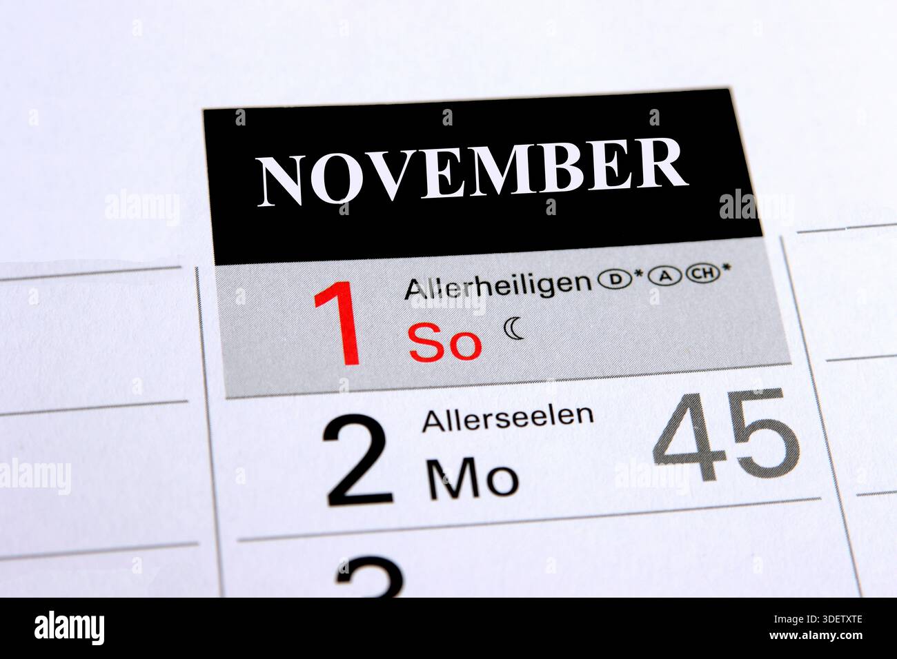 November 1st is All Saints' Day Stock Photo - Alamy