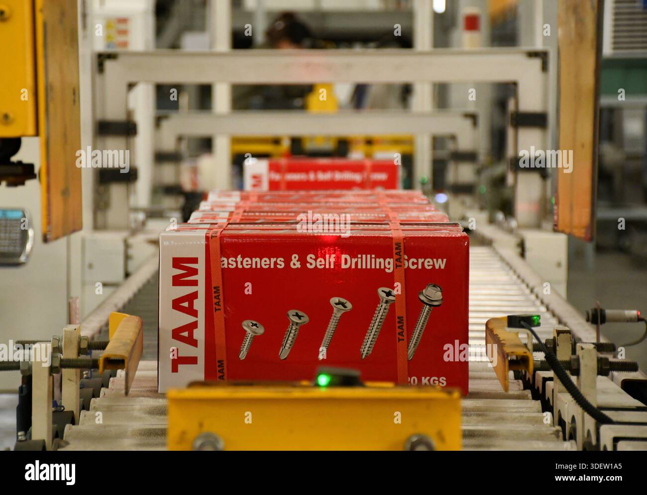 HANDAN, CHINA - JANUARY 8, 2026 - Drill tail wire products in the ...