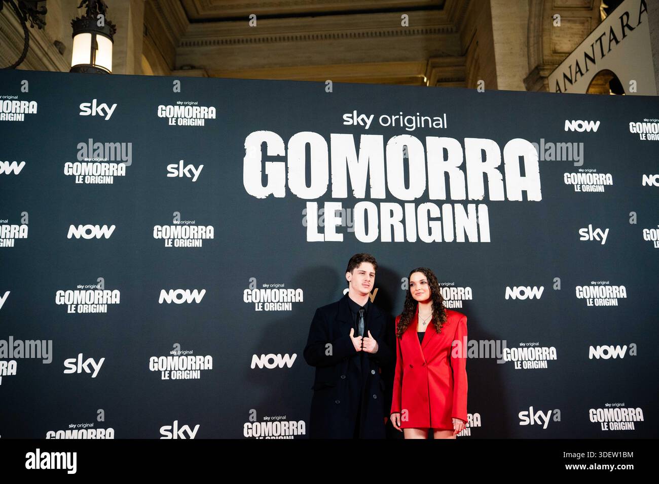 Luca Lubrano and Tullia Venezia attend the ''Gomorra - Le Origini ...