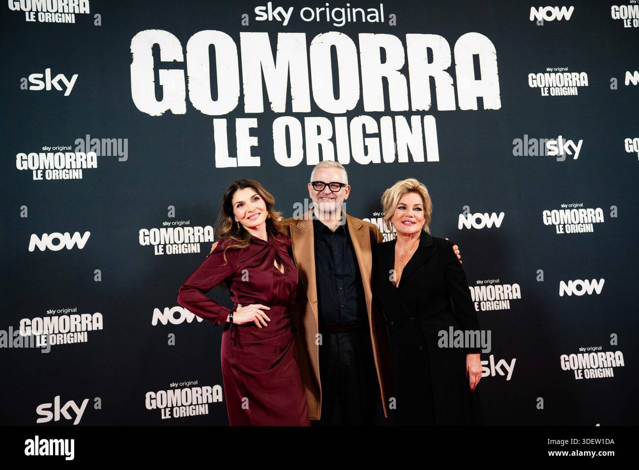 Maria Pia Calzone, Fortunato Cerlino, and Cristina Donadio attend the ...