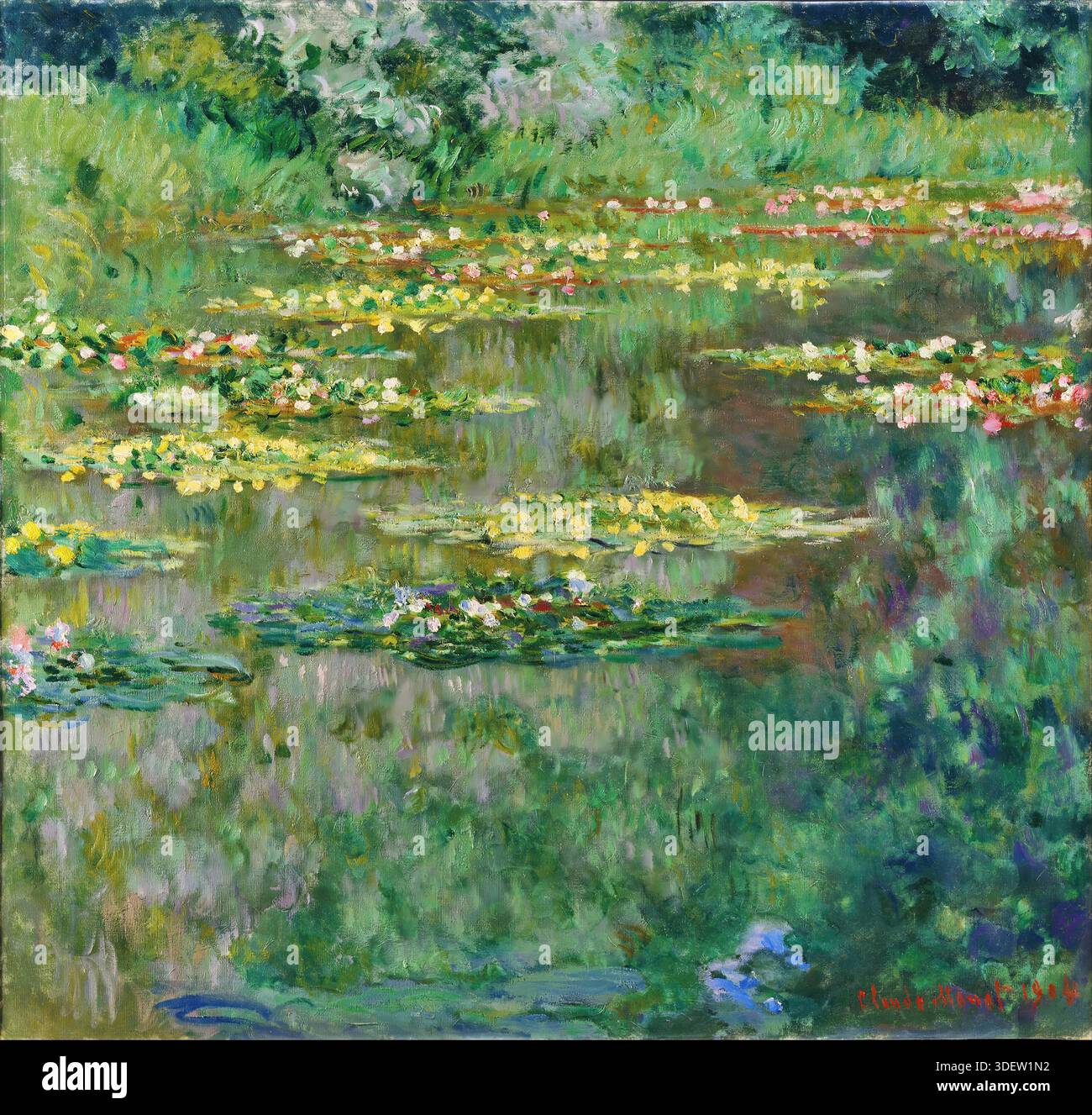 Claude monet water lilies 1904 Stock Vector Images - Alamy