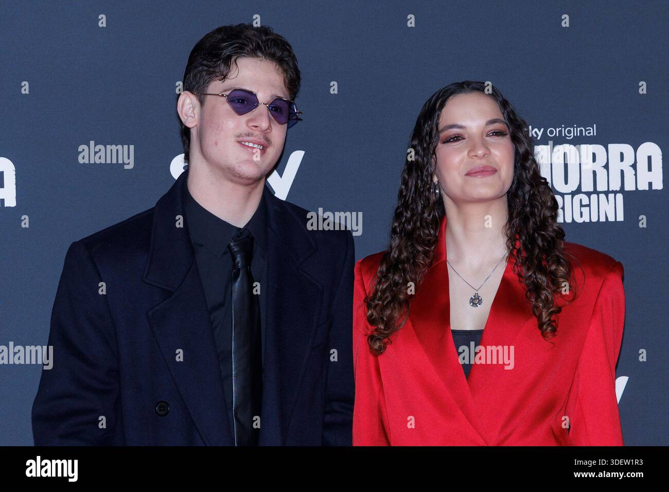 Luca Lubrano and Tullia Venezia attend the photocall of the movie ...