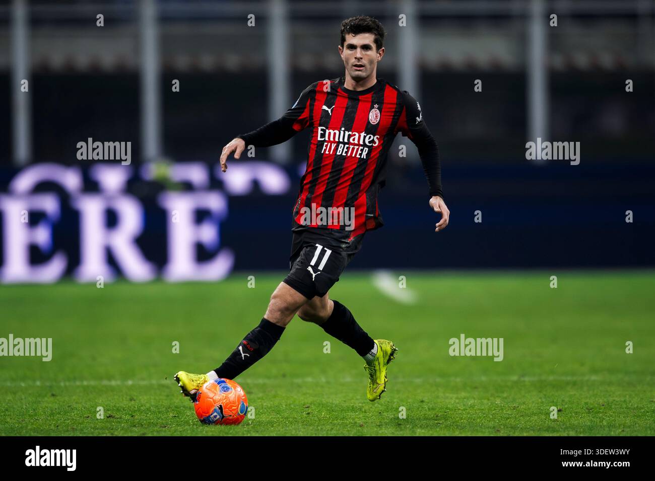 Christian Pulisic of AC Milan in action during the Serie A football ...