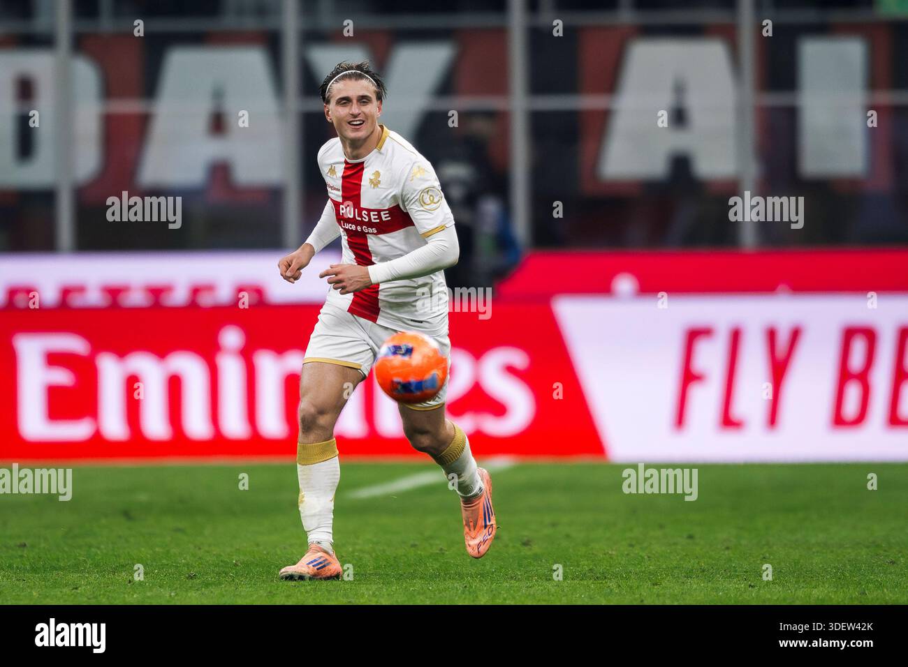 Lorenzo Colombo of Genoa CFC in action during the Serie A football ...