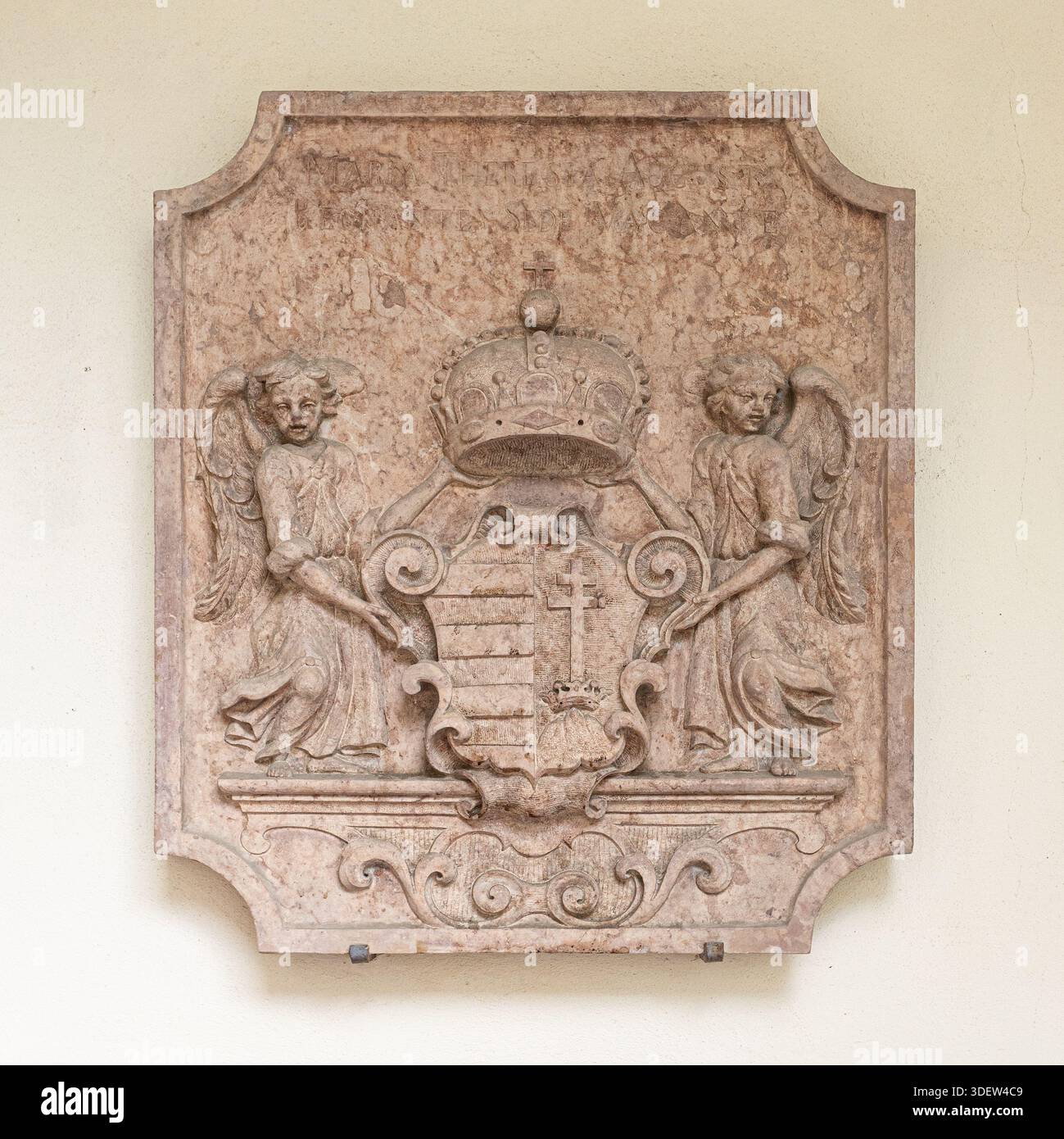 Bratislava stone carving depicting the hungarian national emblem with ...