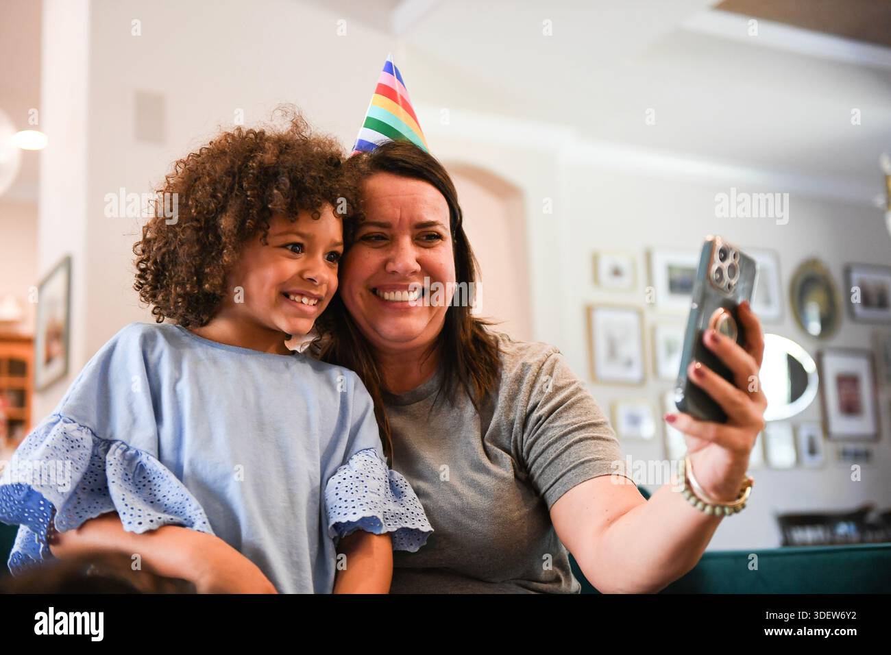 selfie, girl, woman, birthday, party, celebration, indoors, rainbow ...
