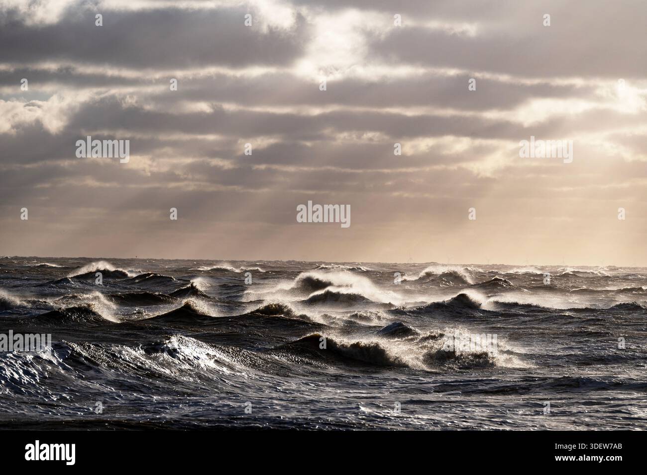 Rough seas in the north sea bawdsey ferry suffolk england hi-res stock ...