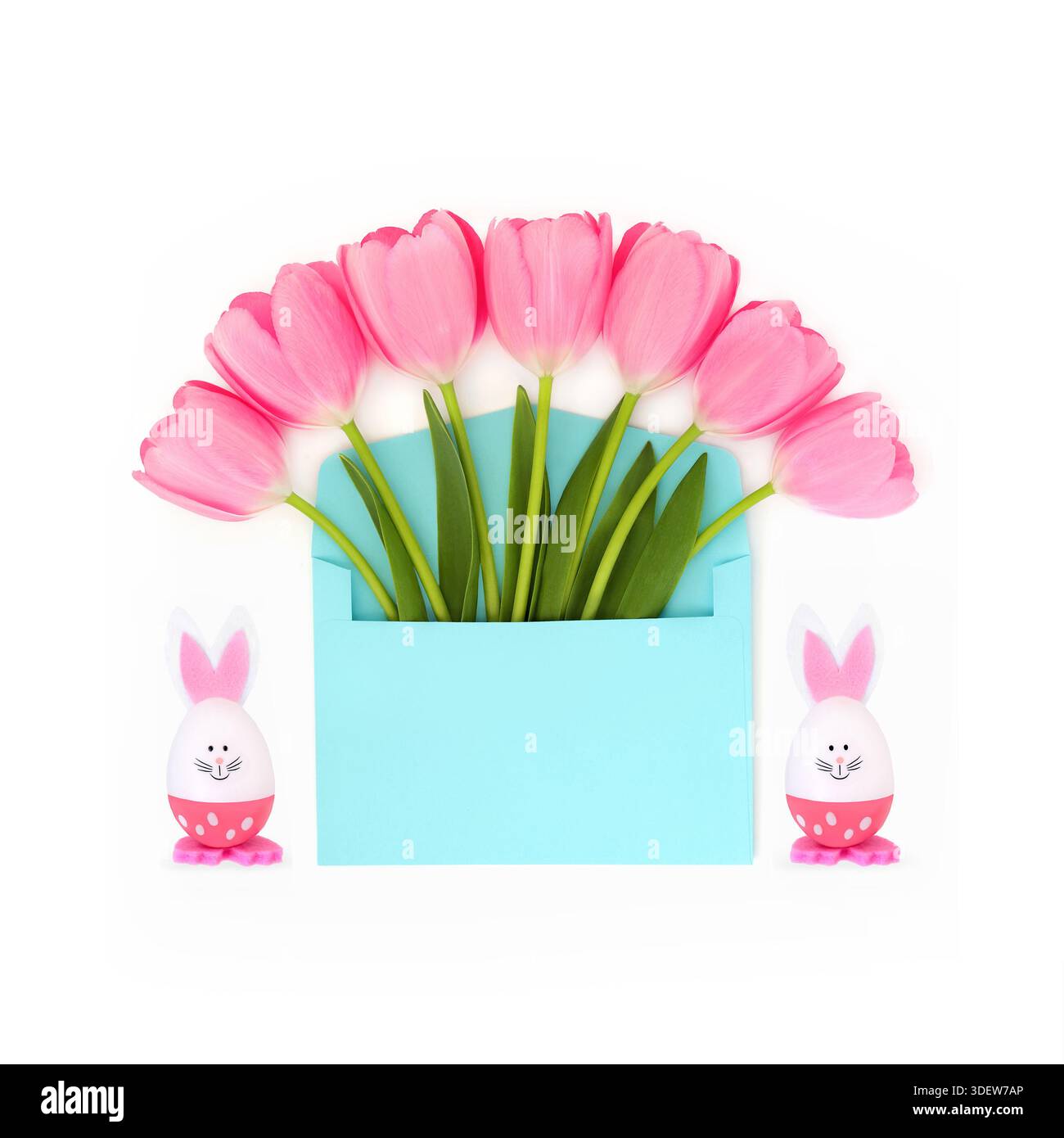 Rabbit on blue abstract Cut Out Stock Images & Pictures - Alamy