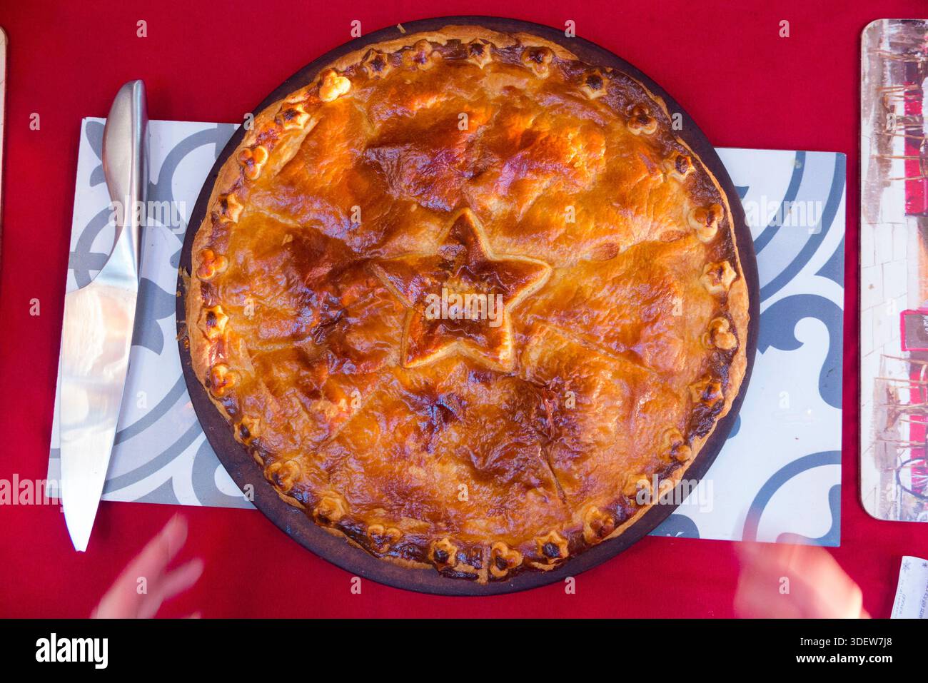 Home made Galette des rois (King Cake) classic French pastry, ready to ...