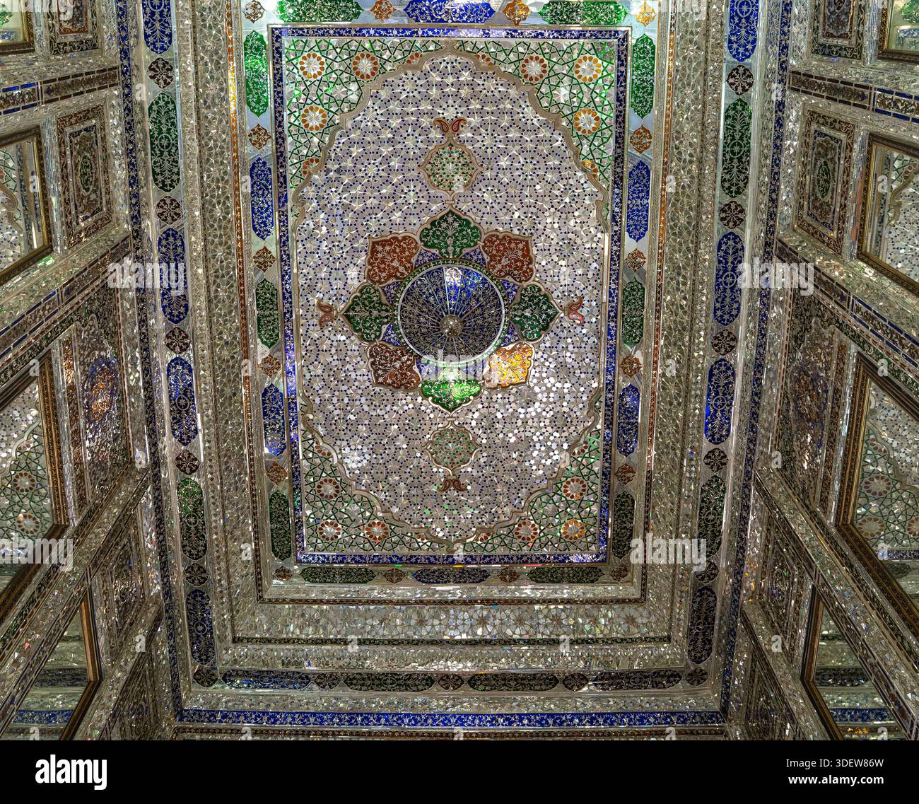 Traditional Persian Interior of Zinat al-Molk House with Stained Glass ...