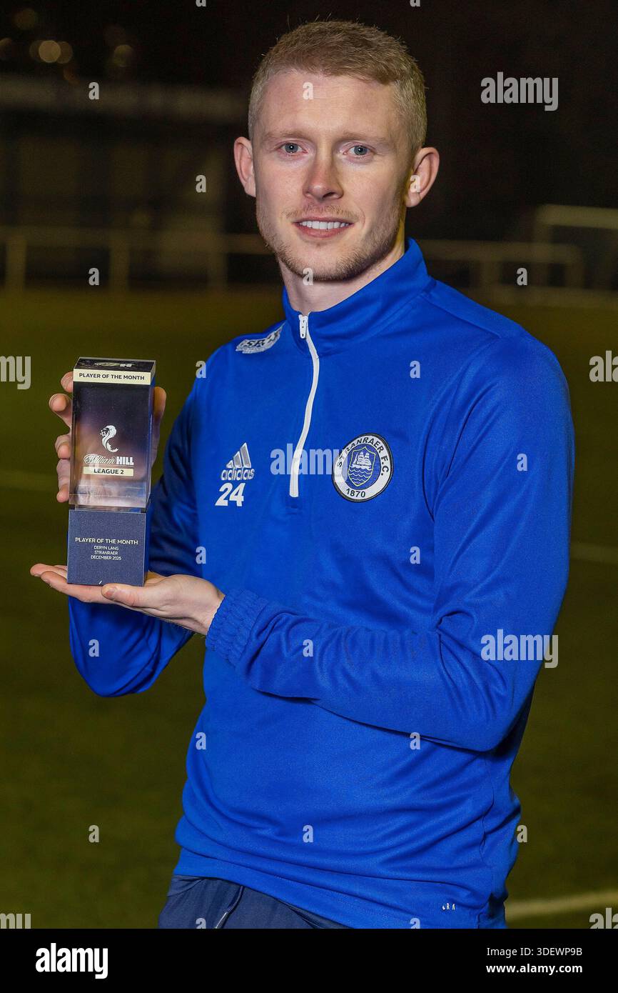 Govan, Scotland. 8 January 2026. Stranraer FC Manager, Deryn Lang ...