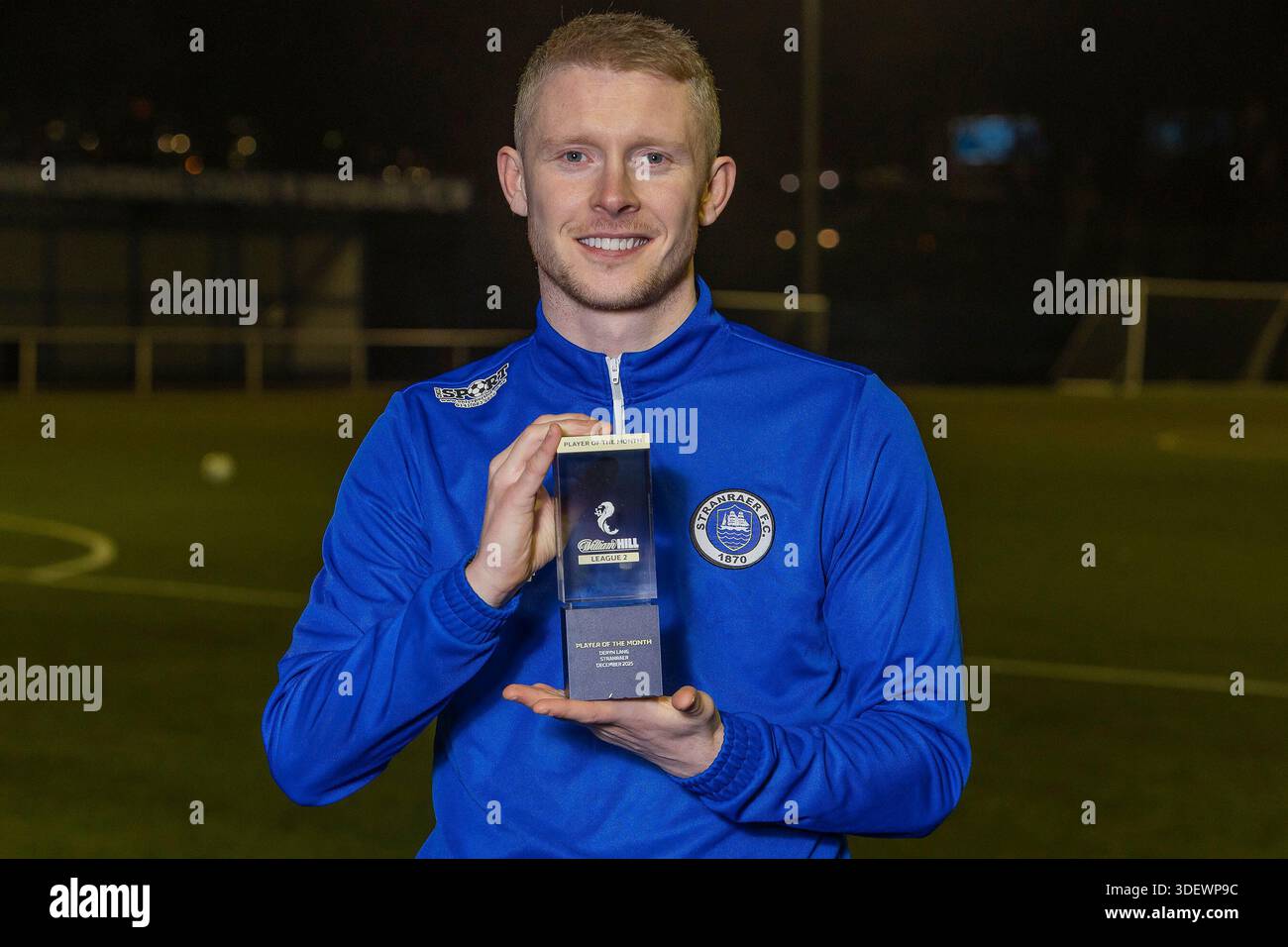 Govan, Scotland. 8 January 2026. Stranraer FC Manager, Deryn Lang ...