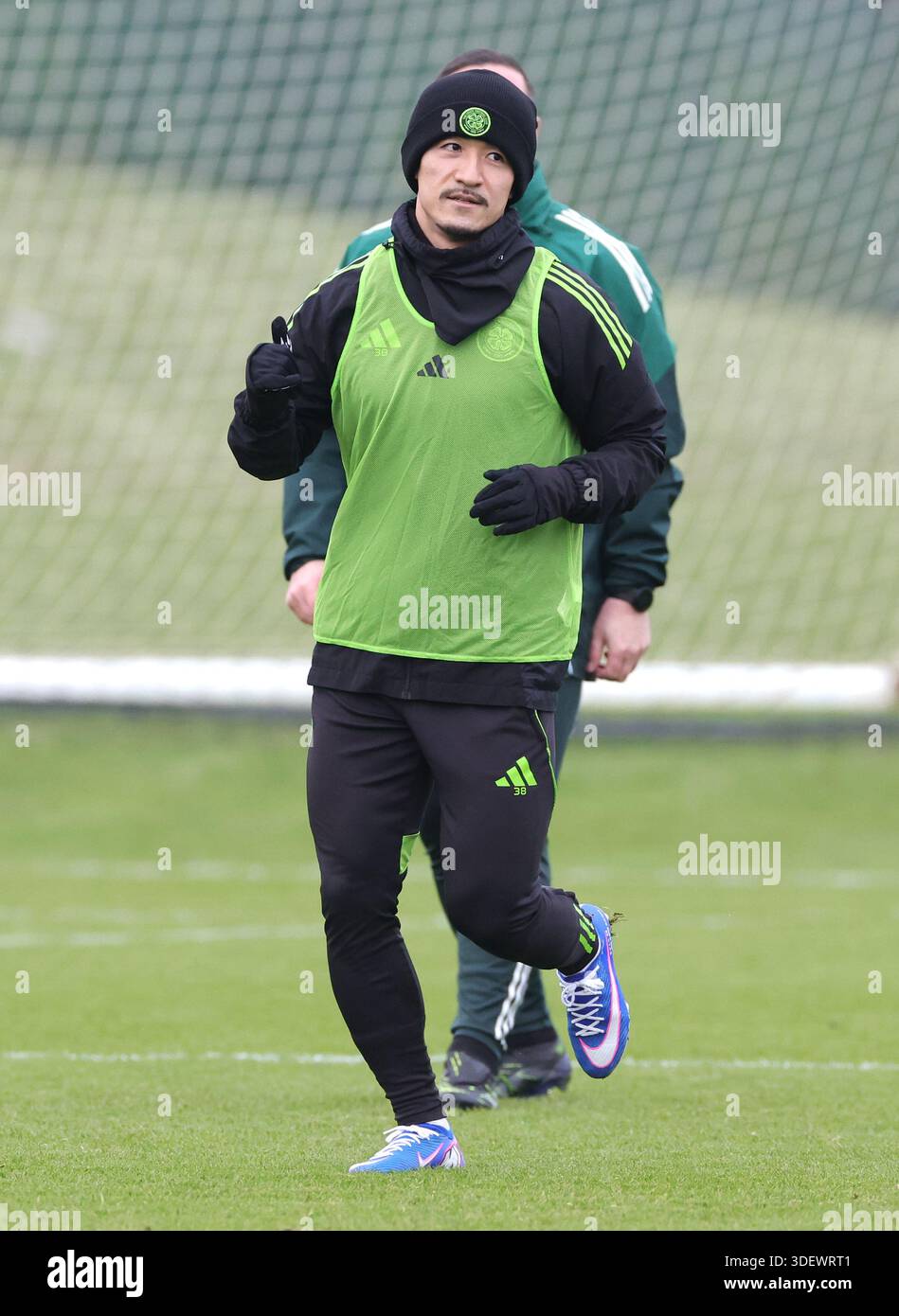 Celtic's Daizen Maeda during a training session at the Lennoxtown ...