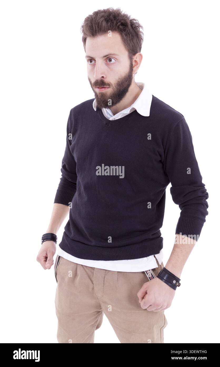 Head of a bearded man Cut Out Stock Images & Pictures - Alamy