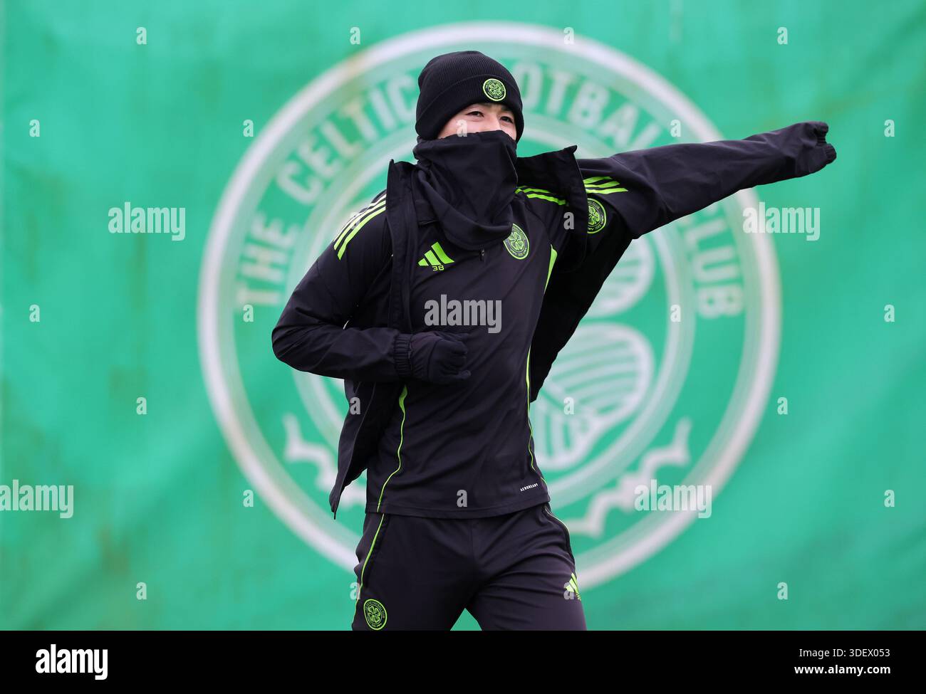 Celtic's Daizen Maeda during a training session at the Lennoxtown ...