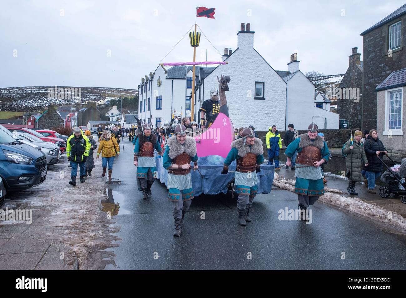 Scalloway, Shetland, Scotland – 9th January 2026: Guizer Jarl Sidney ...