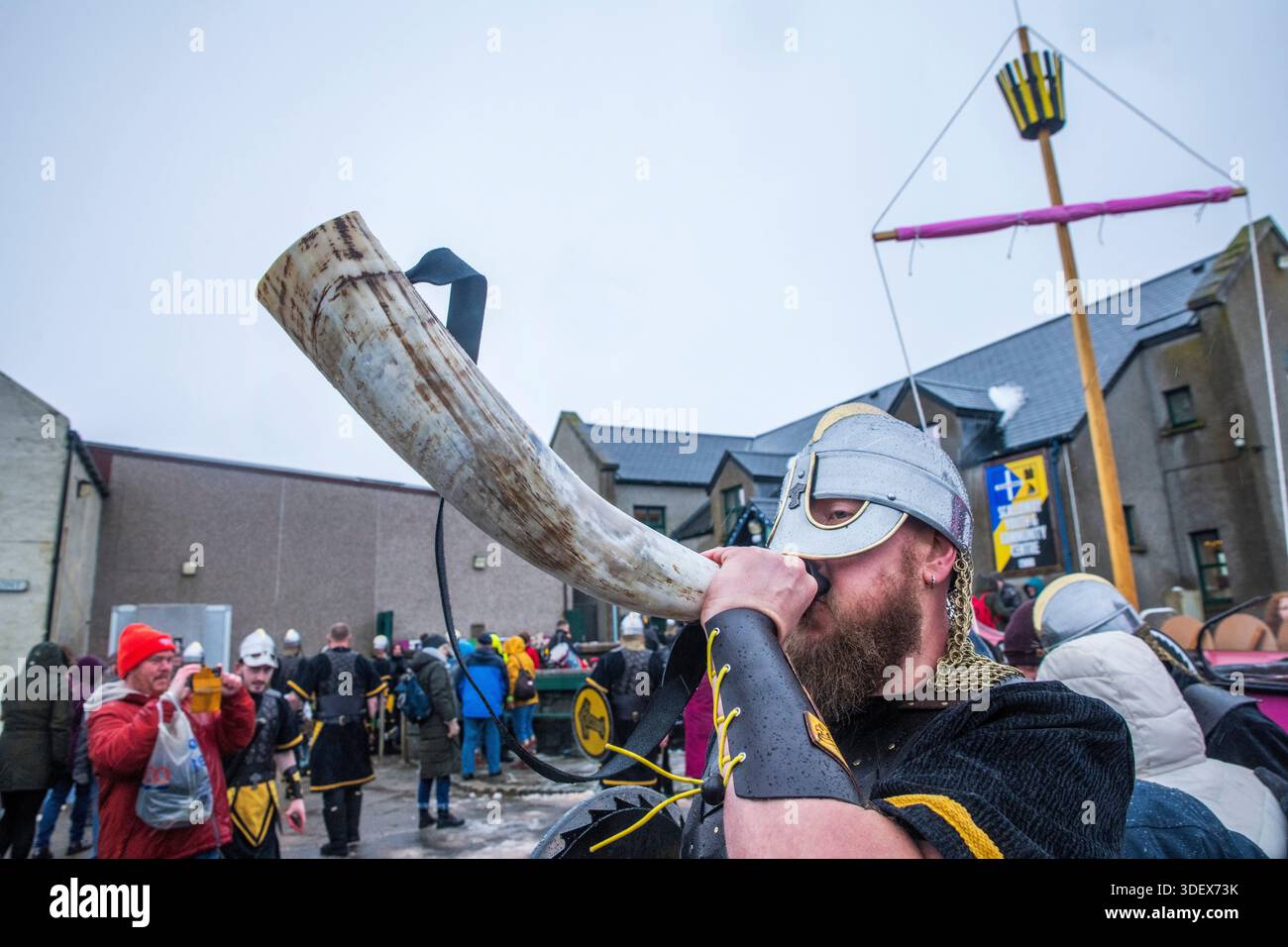 Scalloway, Shetland, Scotland – 9th January 2026: Guizer Jarl Sidney ...