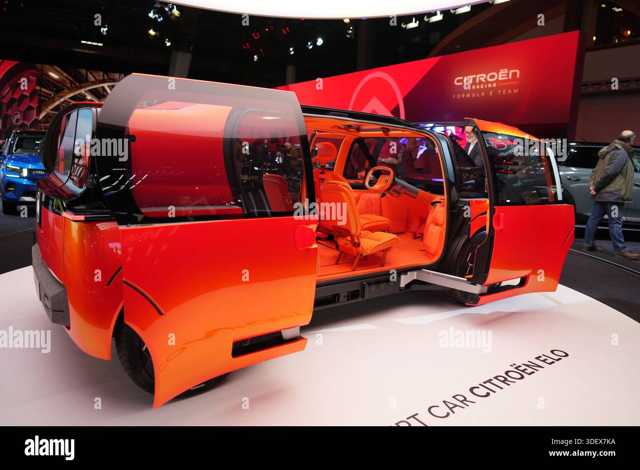 People view a Citroen ELO concept car during the media opening of the ...