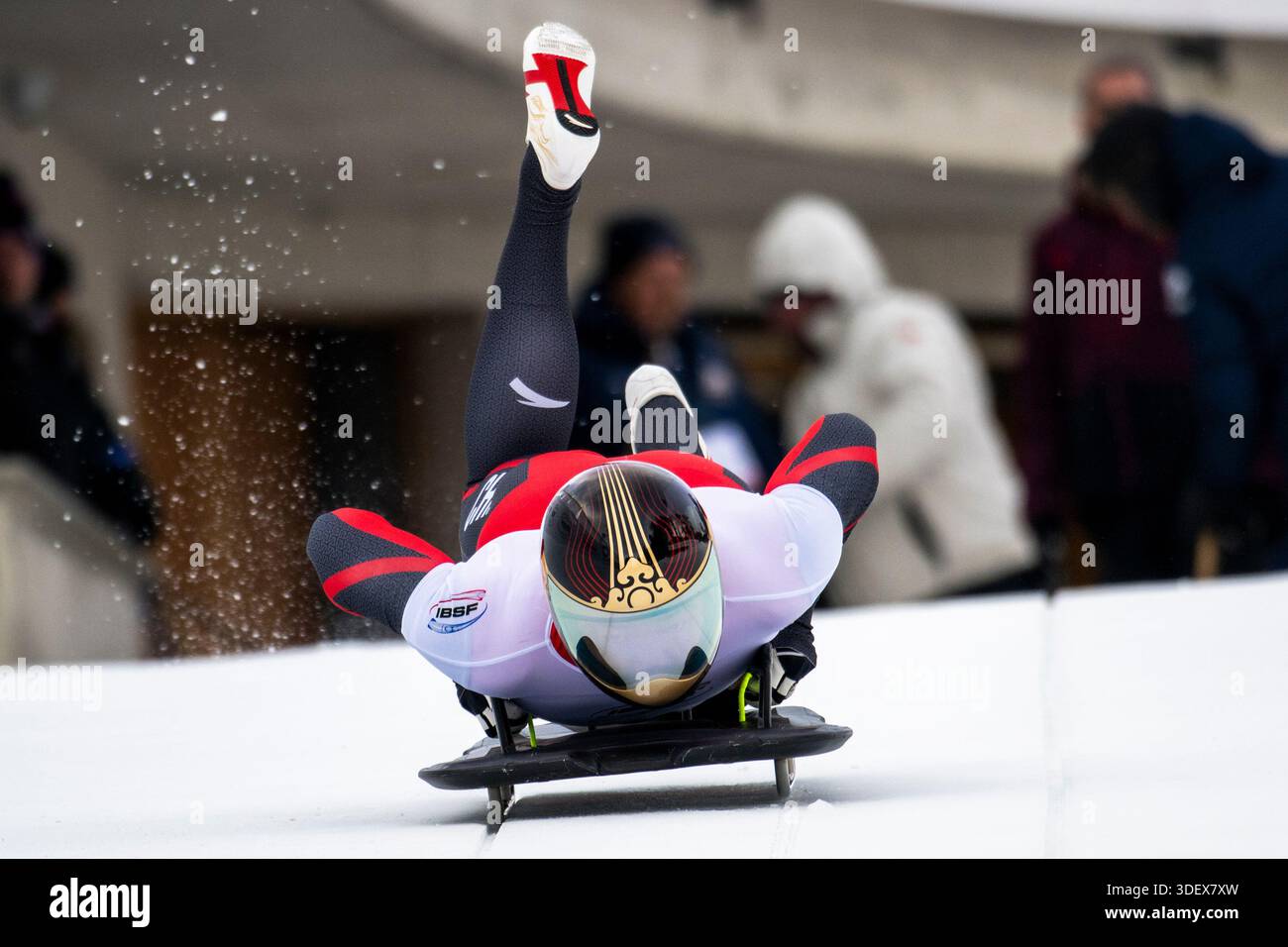 Wenhao Chen of China competes in the Men's Skeleton World Cup in St ...