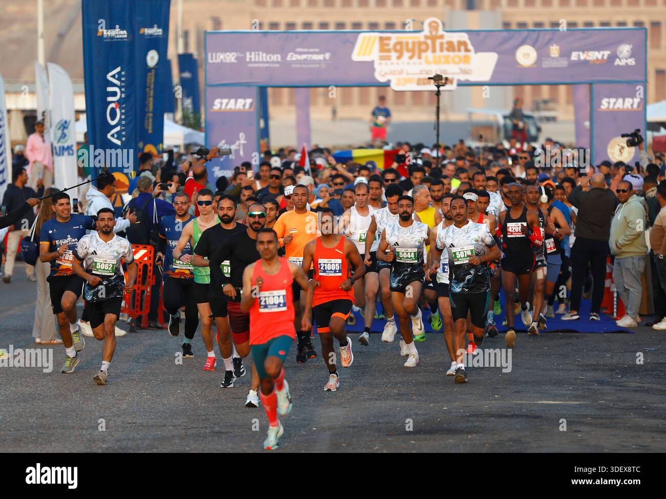 Luxor, Egypt. 9th Jan, 2026. Contestants take part in the 33rd Egyptian ...