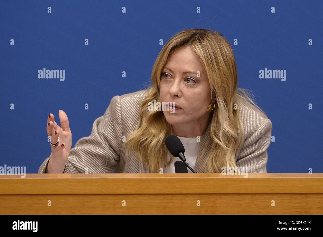 Rome, Italy. 09th Jan, 2026. Rome: New Year's press conference by Prime ...