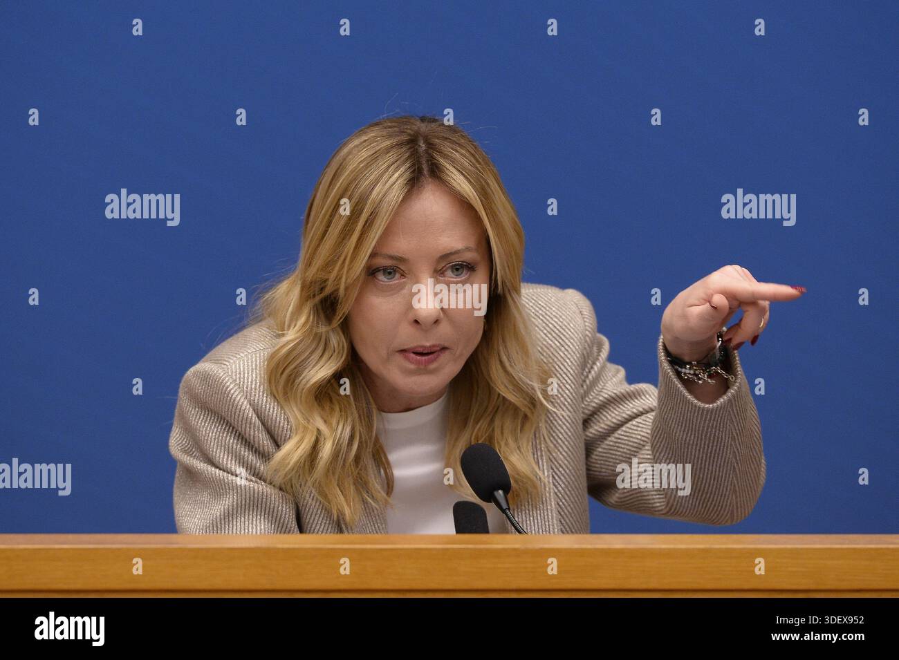 Rome: New Year's press conference by Prime Minister Giorgia Meloni ...