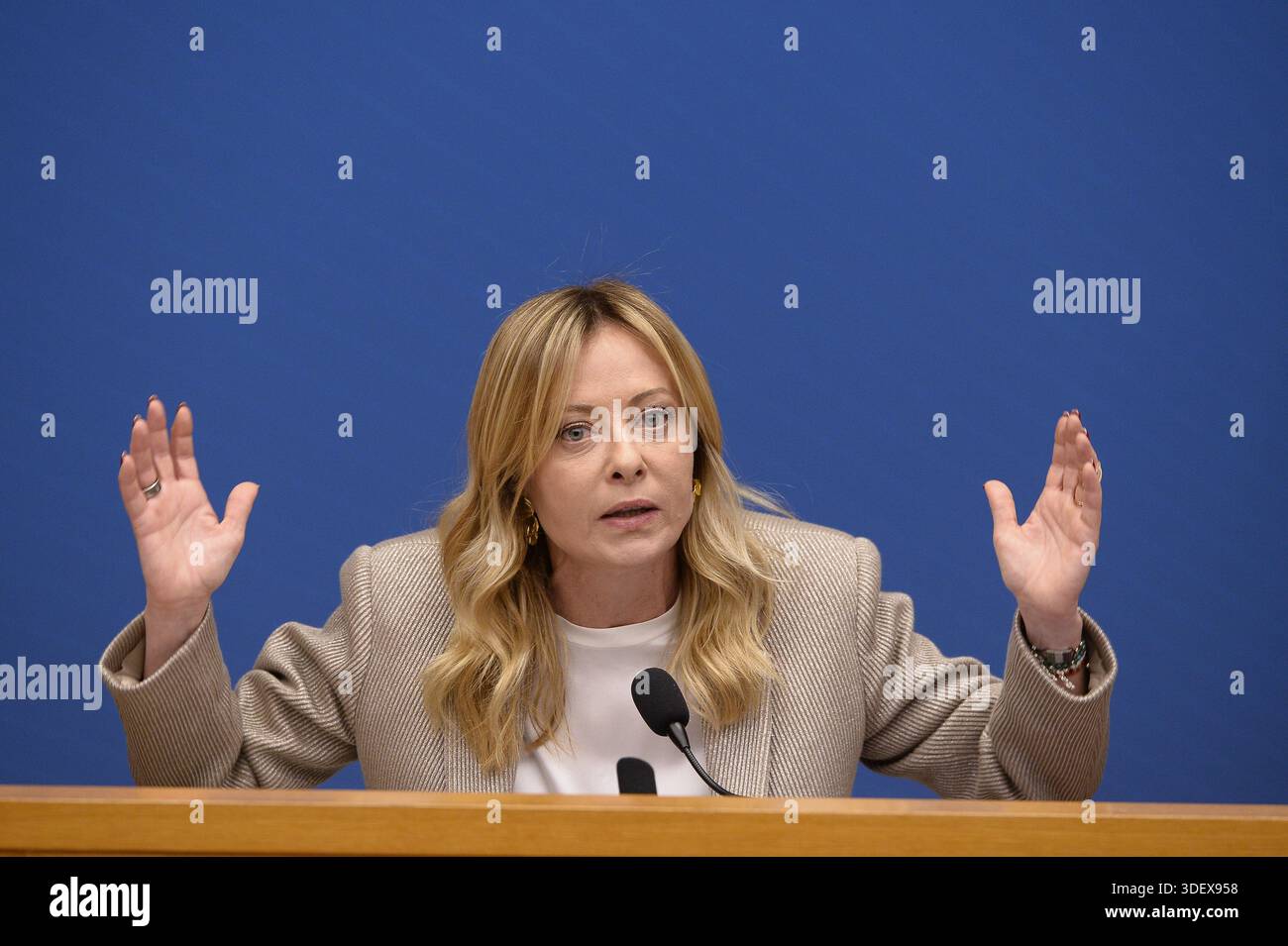 Rome: New Year's press conference by Prime Minister Giorgia Meloni ...