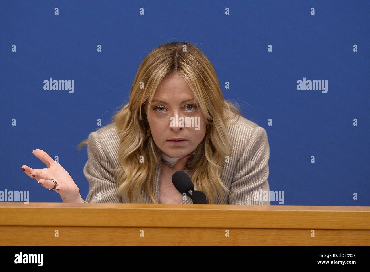 Rome, Italy. 09th Jan, 2026. Rome: New Year's press conference by Prime ...