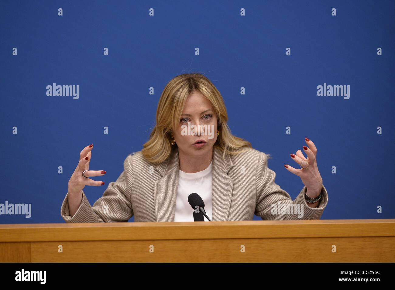 Rome: New Year's press conference by Prime Minister Giorgia Meloni ...
