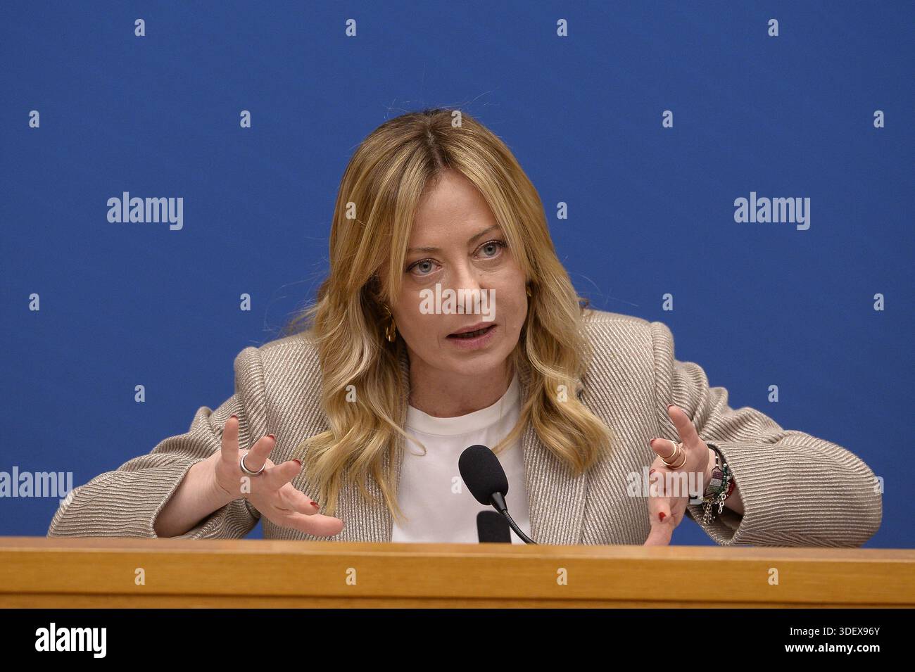 Rome: New Year's press conference by Prime Minister Giorgia Meloni ...