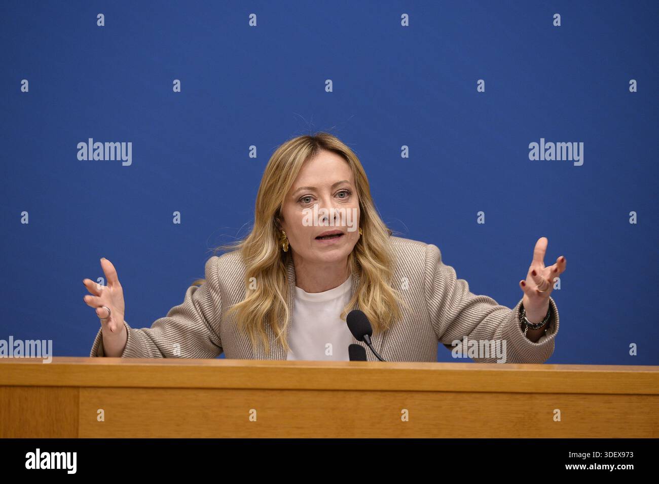 Rome: New Year's press conference by Prime Minister Giorgia Meloni ...