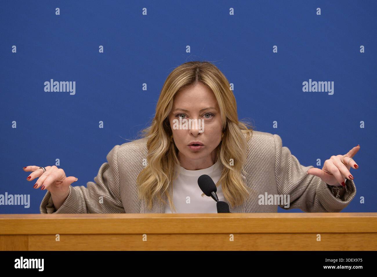 Rome, Italy. 09th Jan, 2026. Rome: New Year's press conference by Prime ...