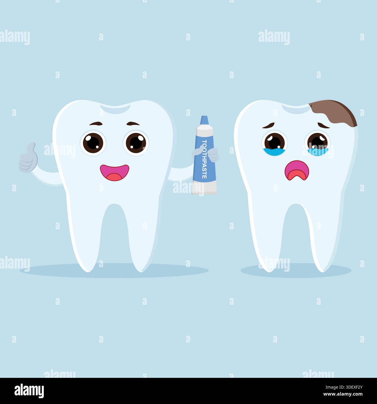 Cute cartoon tooth character hi-res stock photography and images - Alamy