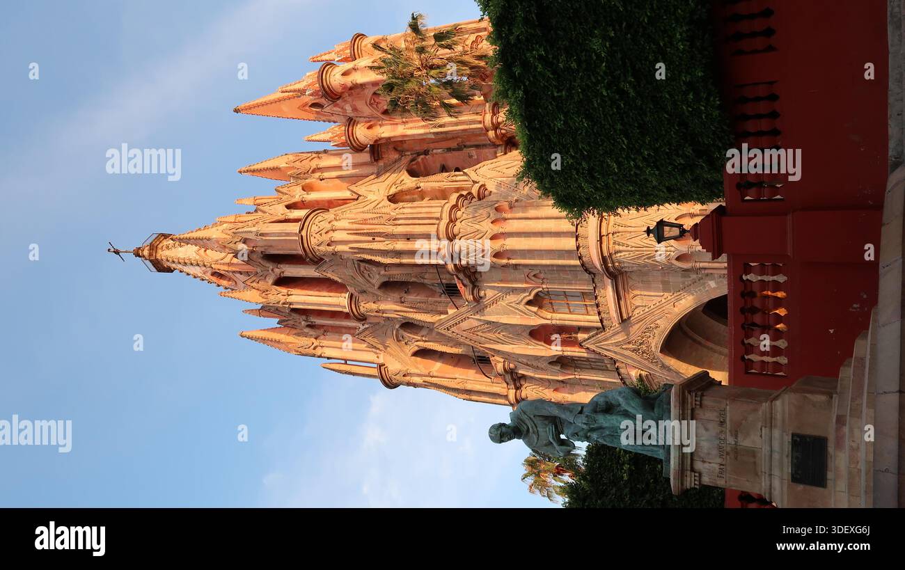 The beautiful church/cathedral Parroquia de San Miguel Arcangel with ...