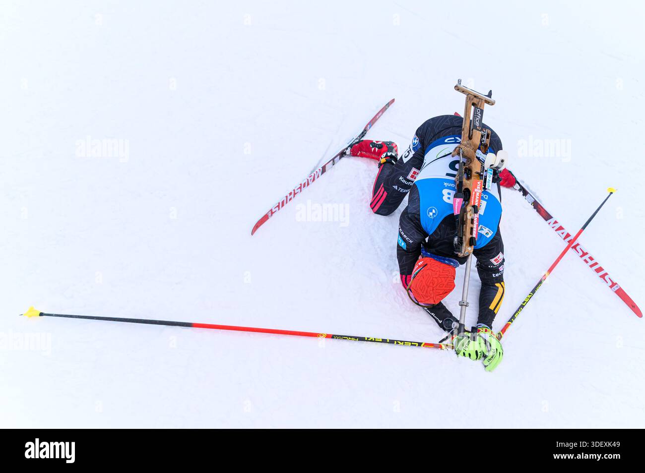 OBERHOF, GERMANY - 8 JANUARY, 2026: Johannes Kuehn - Biathlon. BMW IBU ...