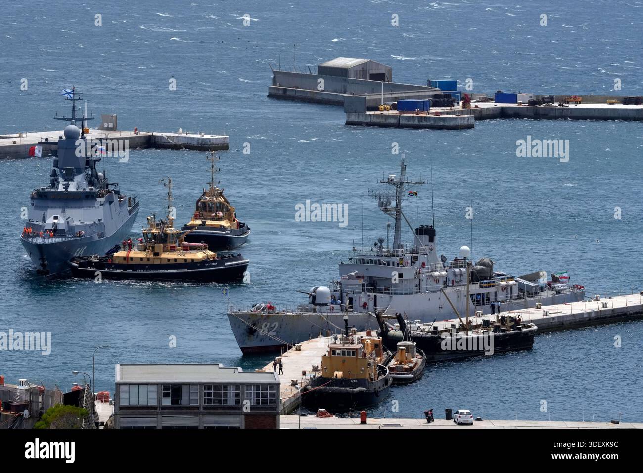 The Iranian navy ship Naghdi is seen docked at Simon's Town Harbour in ...