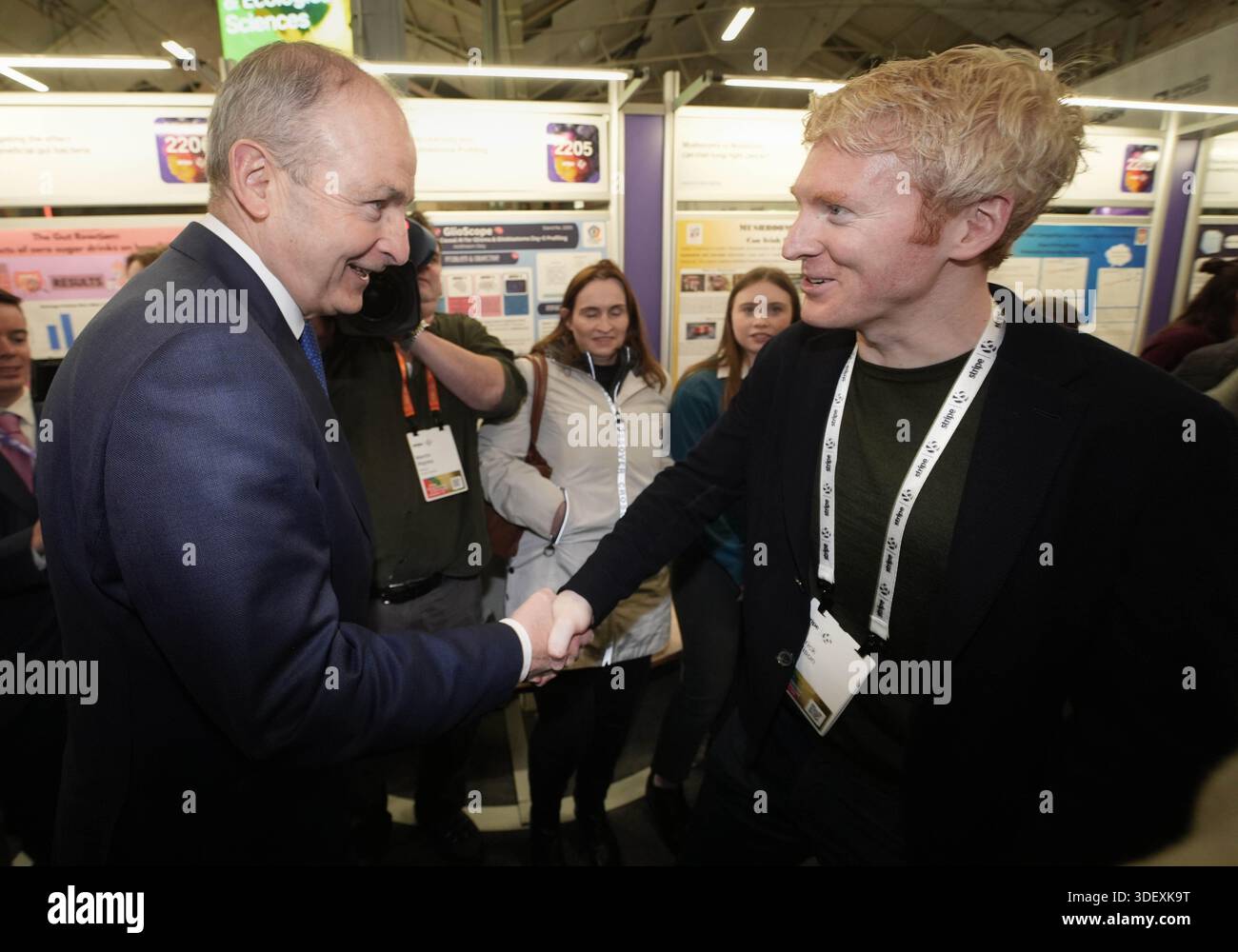 Taoiseach Micheal Martin (left) meets CEO of Stripe Patrick Collison ...