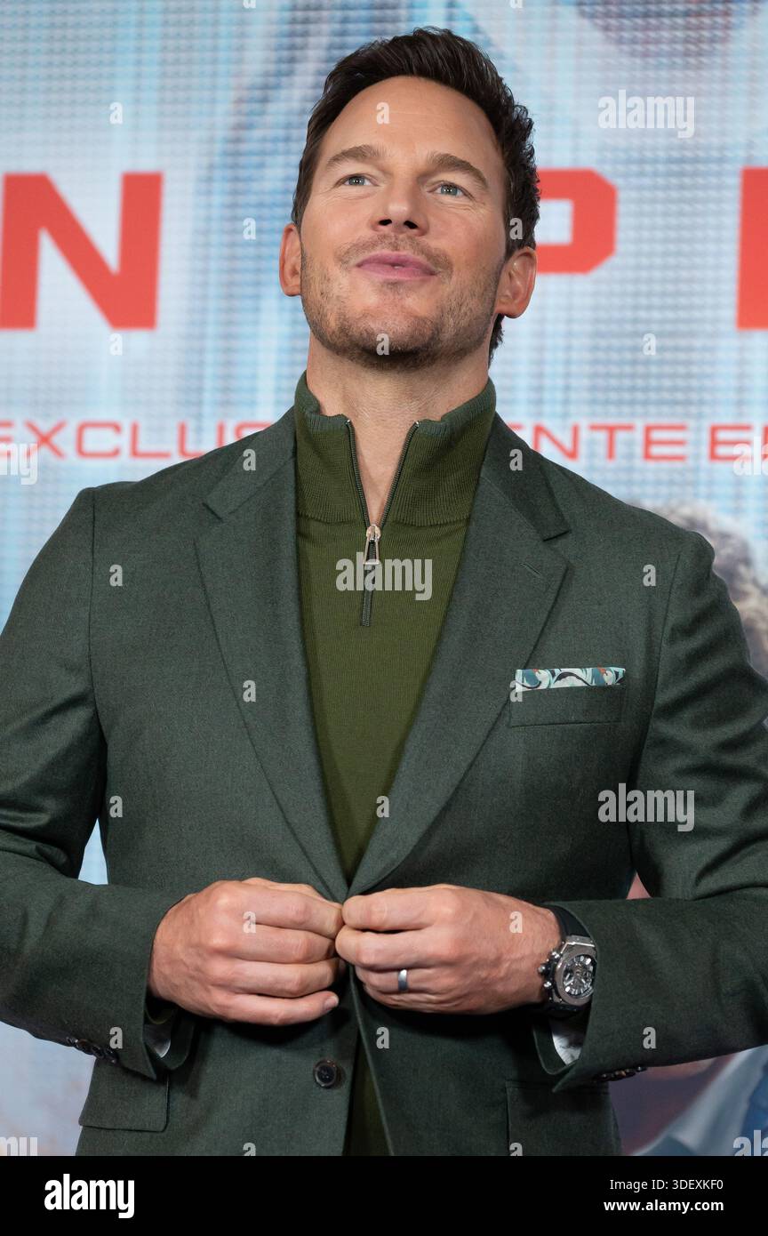 US actor Chris Pratt attends the "Sin Piedad" (Mercy) photocall at Four ...
