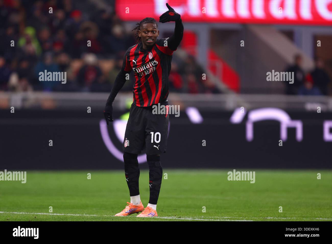 Rafael Leao of Ac Milan gestures during the Serie A football match ...