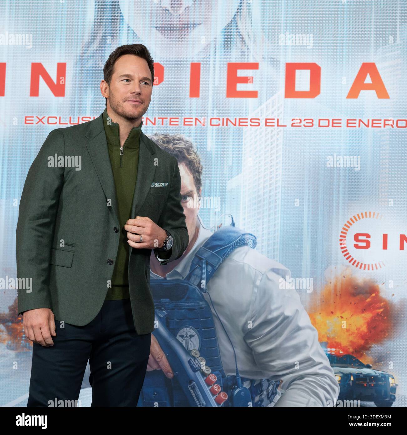Madrid, Spain. 09th Jan, 2026. US actor Chris Pratt attends the "Sin ...