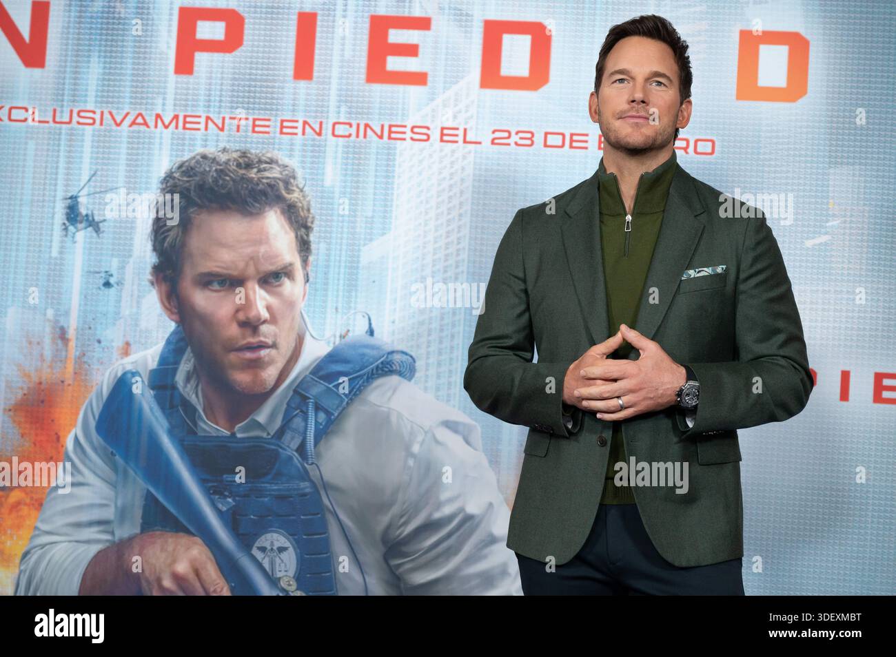Madrid, Spain. 09th Jan, 2026. US actor Chris Pratt attends the "Sin ...
